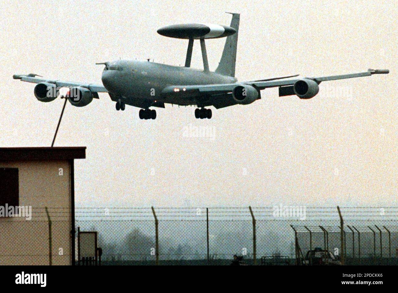 ** FILE ** In this March 25, 1999 file photo, a NATO AWACS plane lands ...