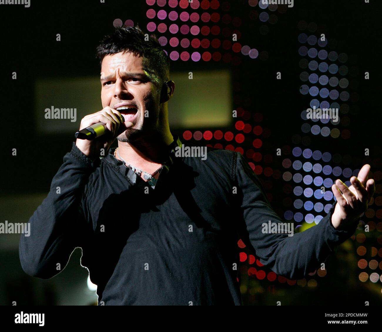 Latin singing sensation Ricky Martin performs before a sold out Opera ...
