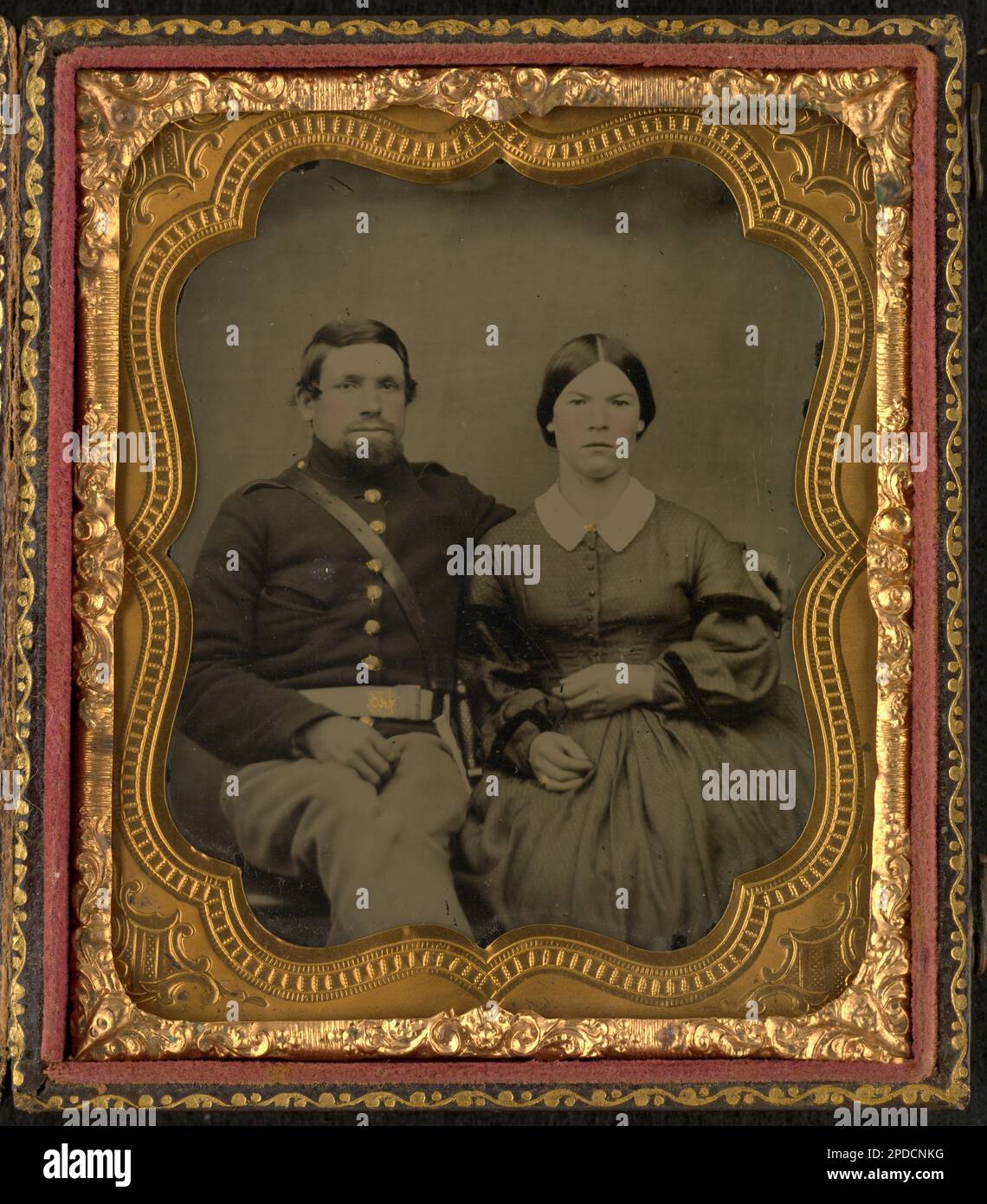 Unidentified soldier in Union uniform and his wife. Liljenquist Family ...