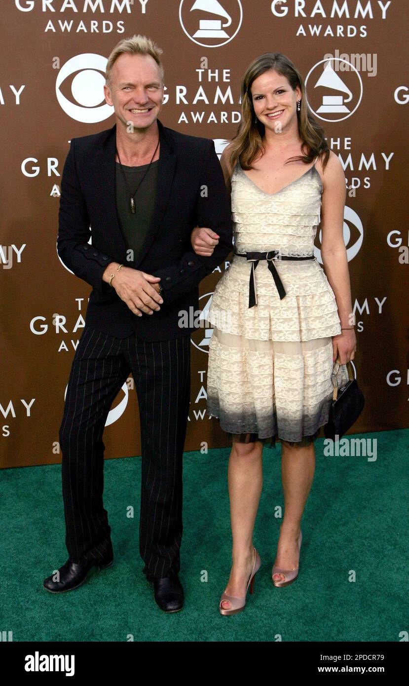 Musician Sting, left, and his daughter Kate Sumner arrive for the 48th ...