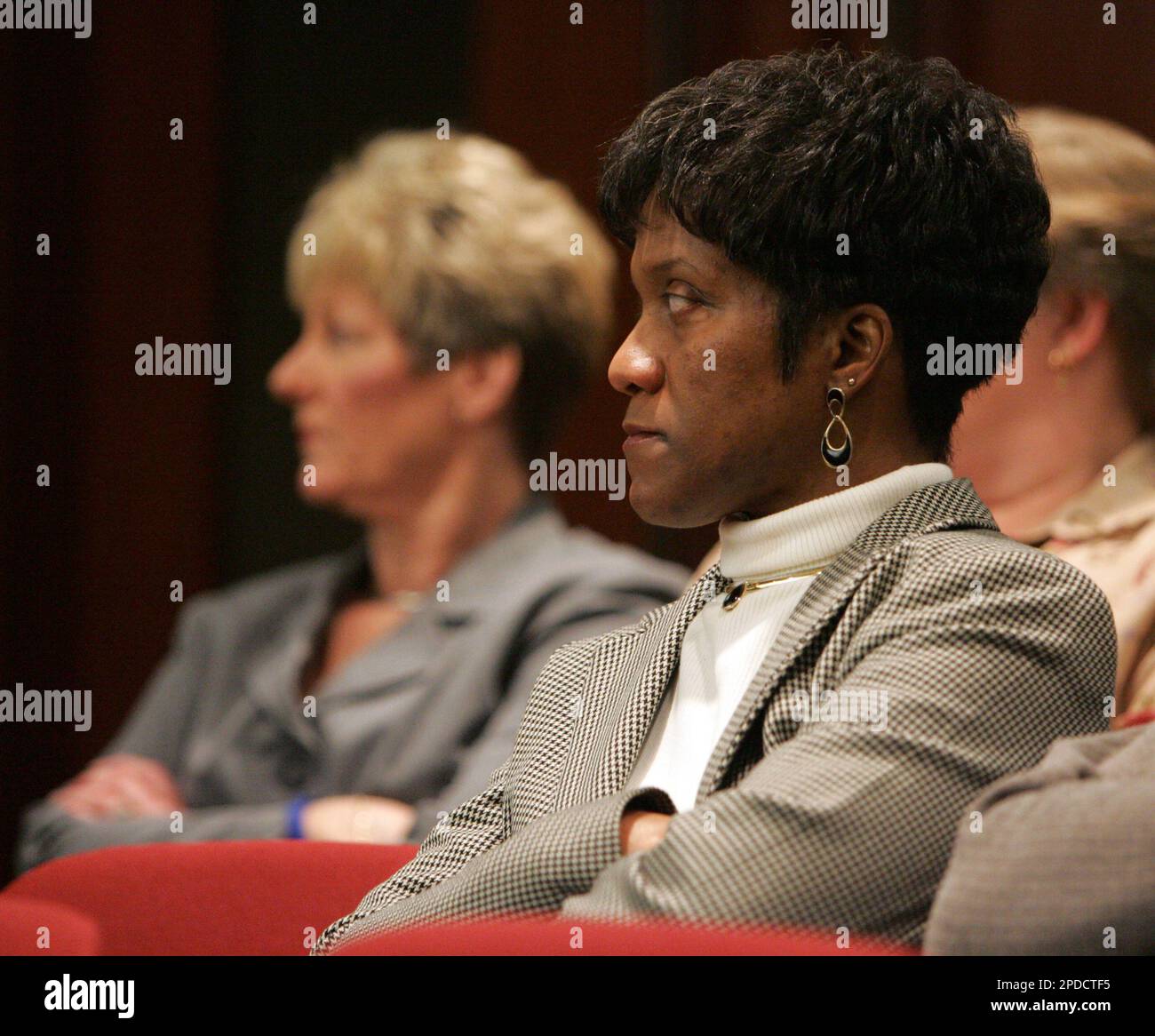 Superior Court Judge Rowland Barnes' widow, Claudia Barnes, left, and ...