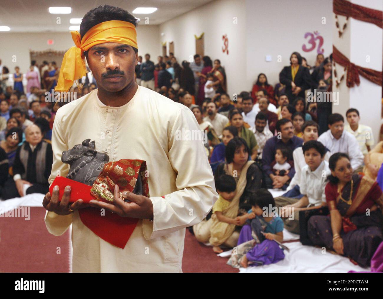 ** ADVANCE FOR WEEKEND FEB. 11-12 ** Anil Rao, carries a deity named ...