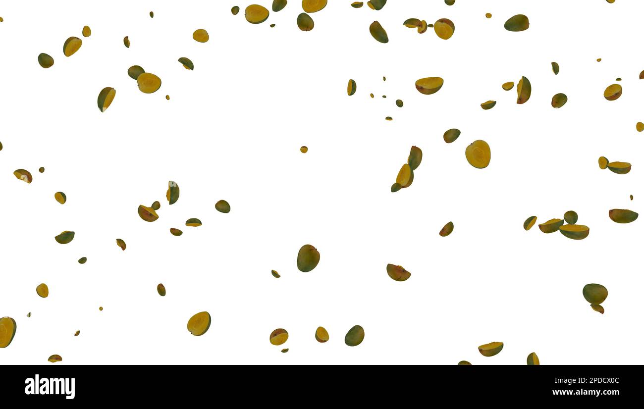 mango falling rain, isolated on transparent background Stock Photo - Alamy