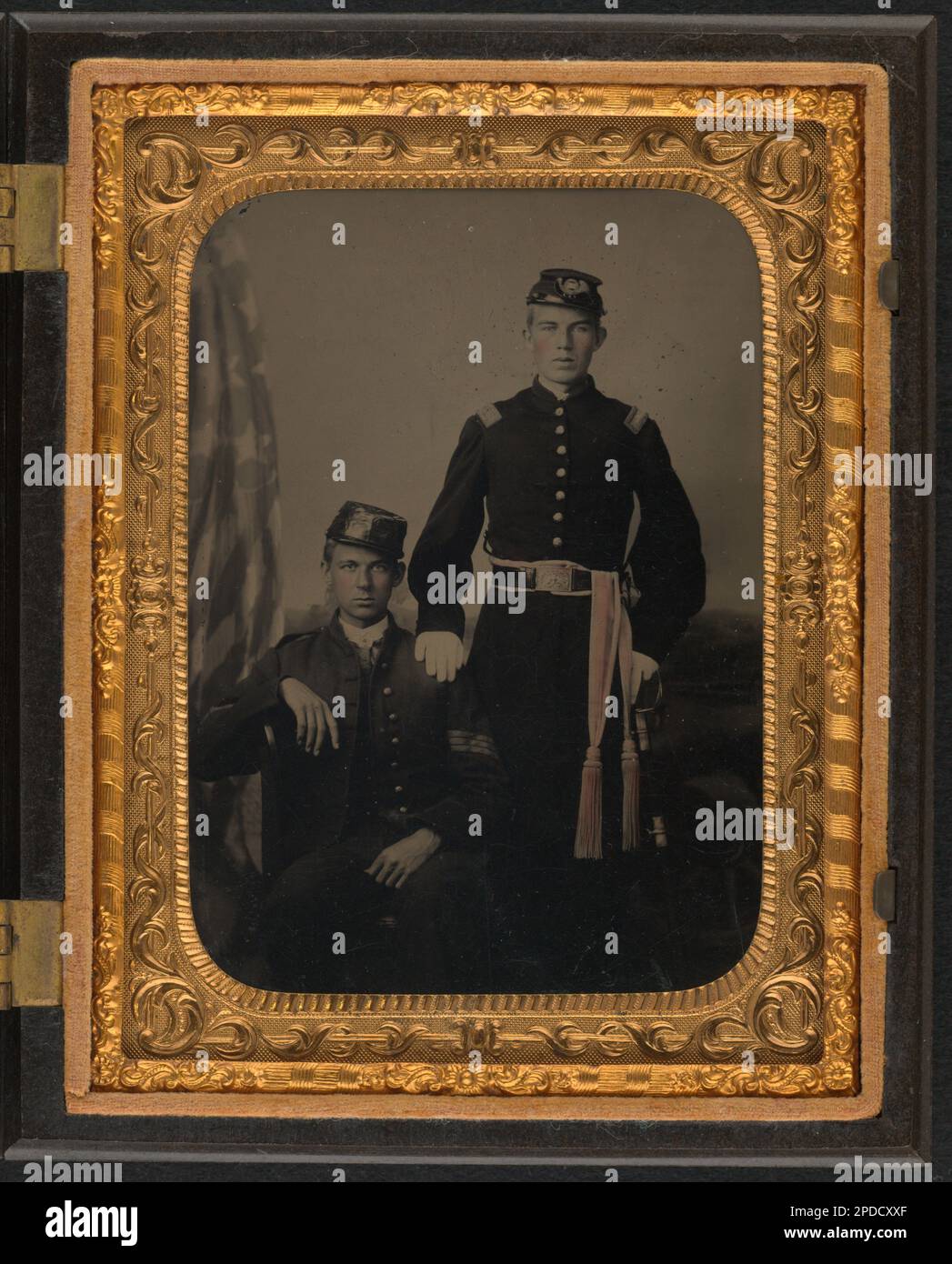 Sergeant Elbert Slingerland and First Lieutenant Nicholas DeGraff of Co ...