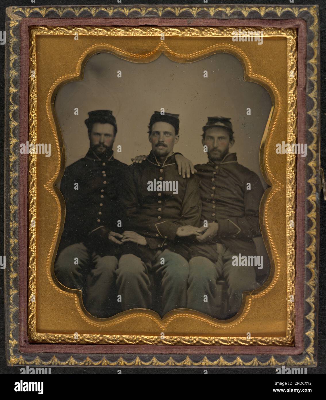 Three unidentified soldiers in Union uniforms. Liljenquist Family Collection of Civil War ...