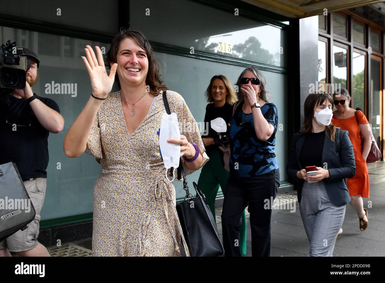 Deanna ‘Violet’ Coco (left) arrives at the John Maddison Tower court ...