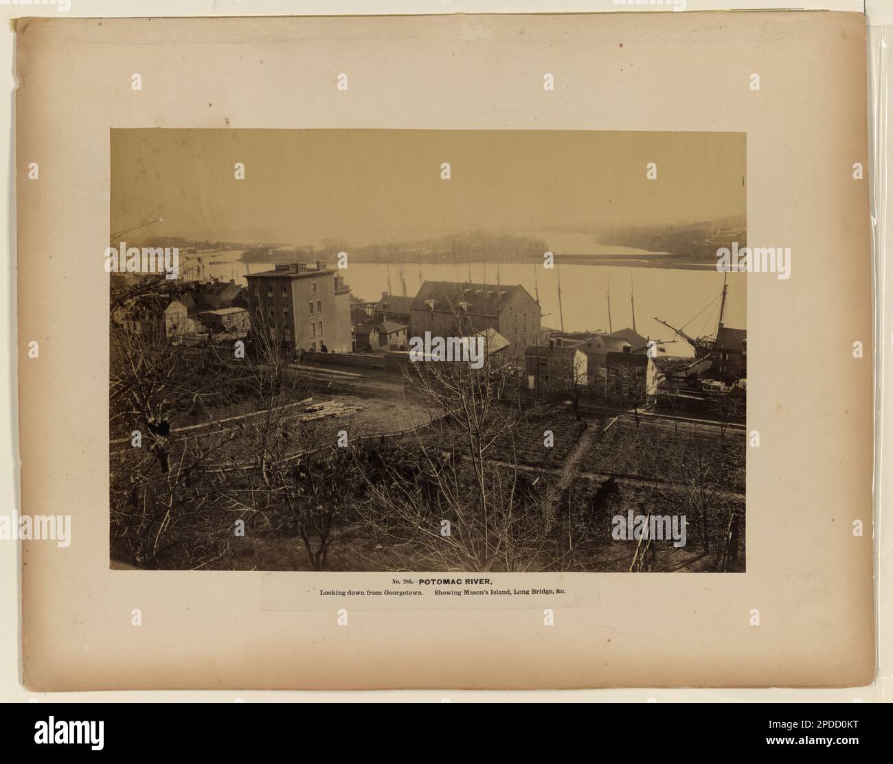 Potomac River, looking down from Georgetown, showing Mason's Island ...