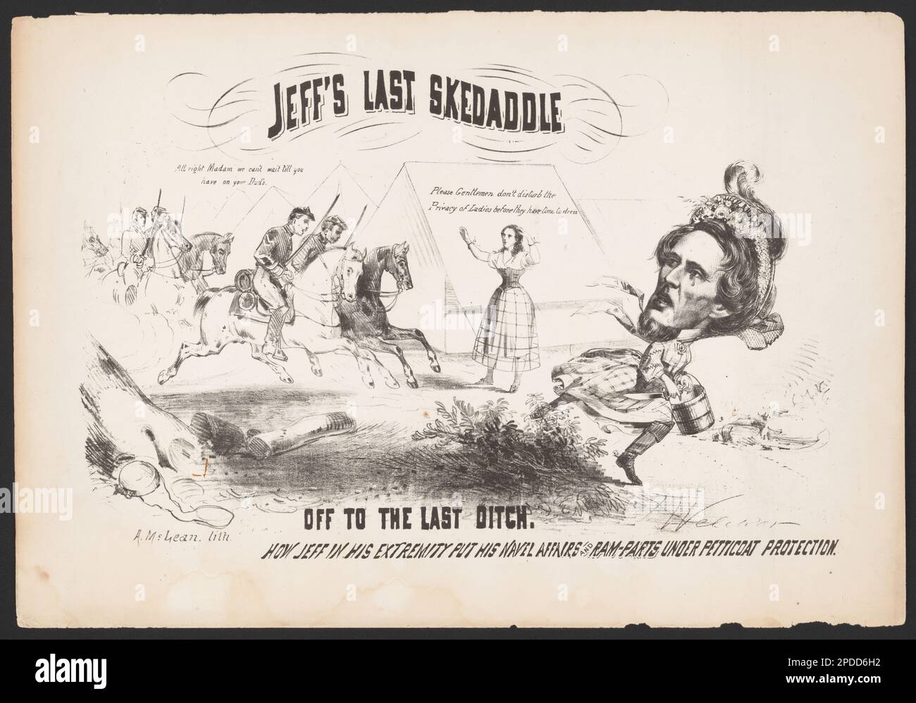 Jeff's last skedaddle off to the last ditch / F. Welcker ; A. McLean ...