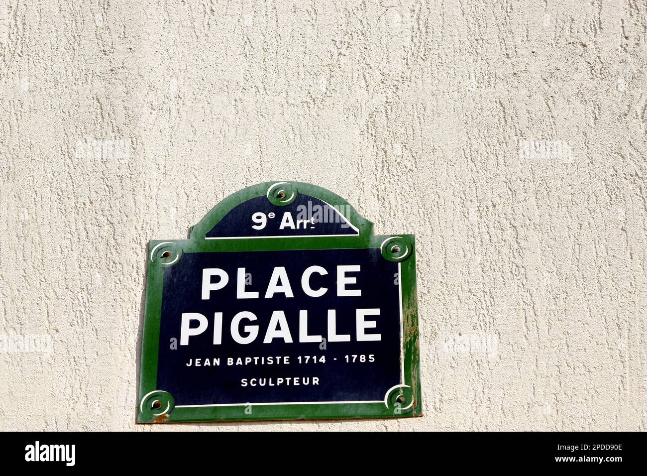 street sign of Place Pigalle, France, Paris Stock Photo - Alamy
