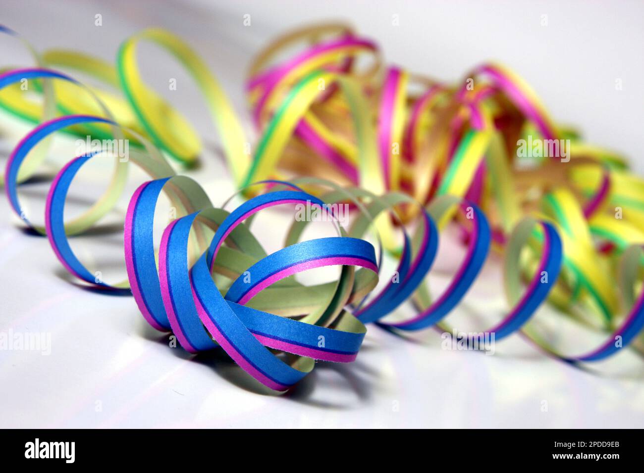 colourful paper streamer, cutout Stock Photo - Alamy