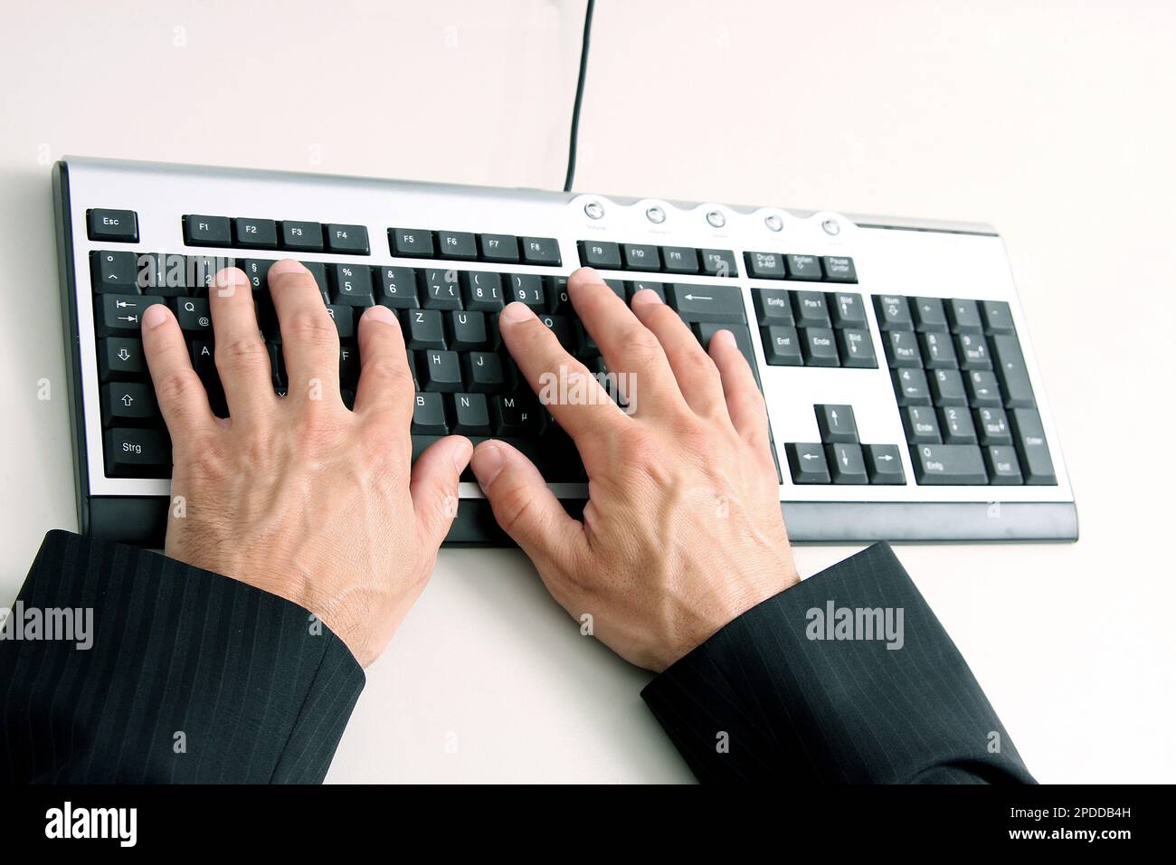 Hands typing computer keyboard hi-res stock photography and images - Alamy