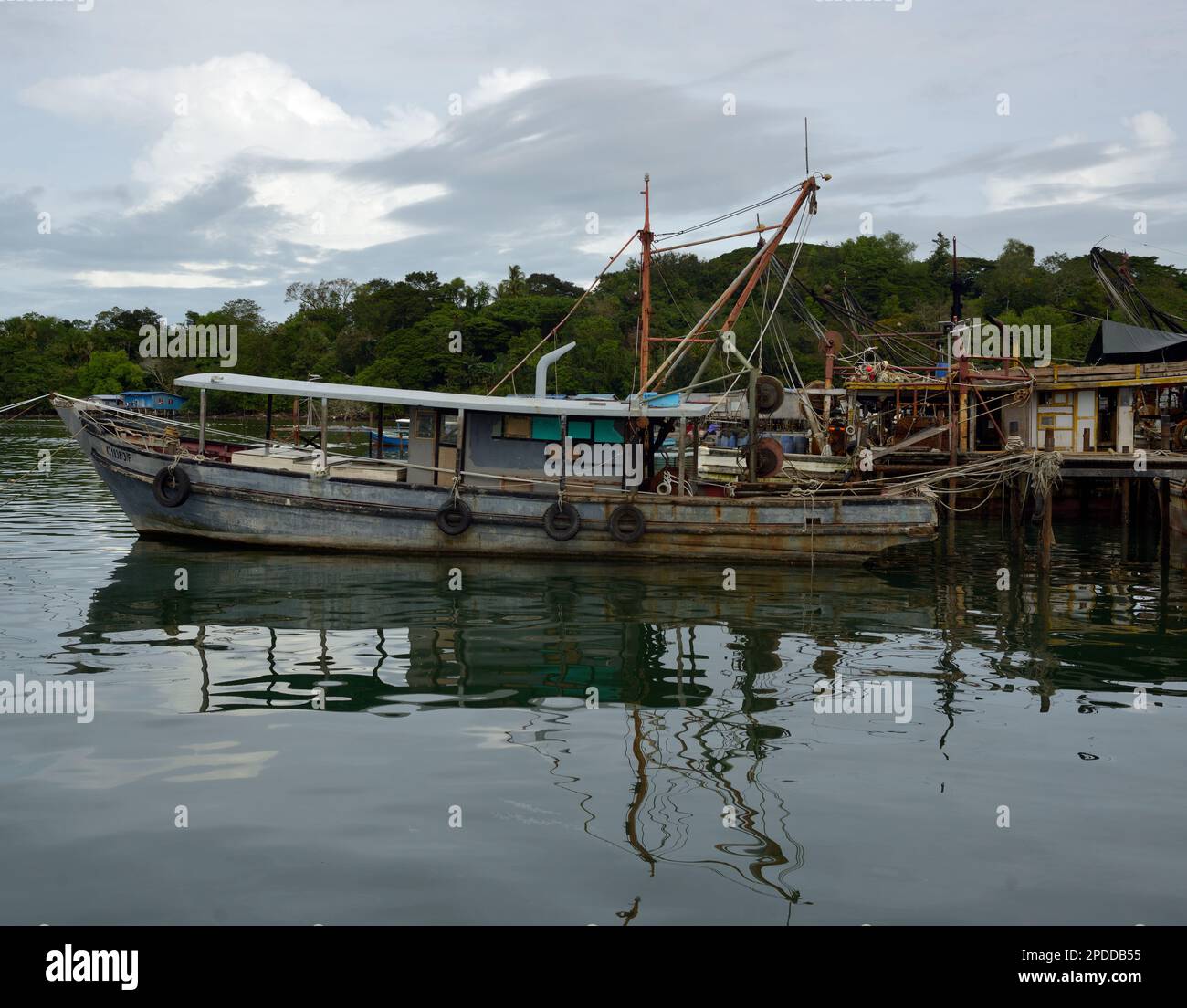 A fishing boat in Kudat, Sabah, Malaysia, Borneo Stock Photo - Alamy
