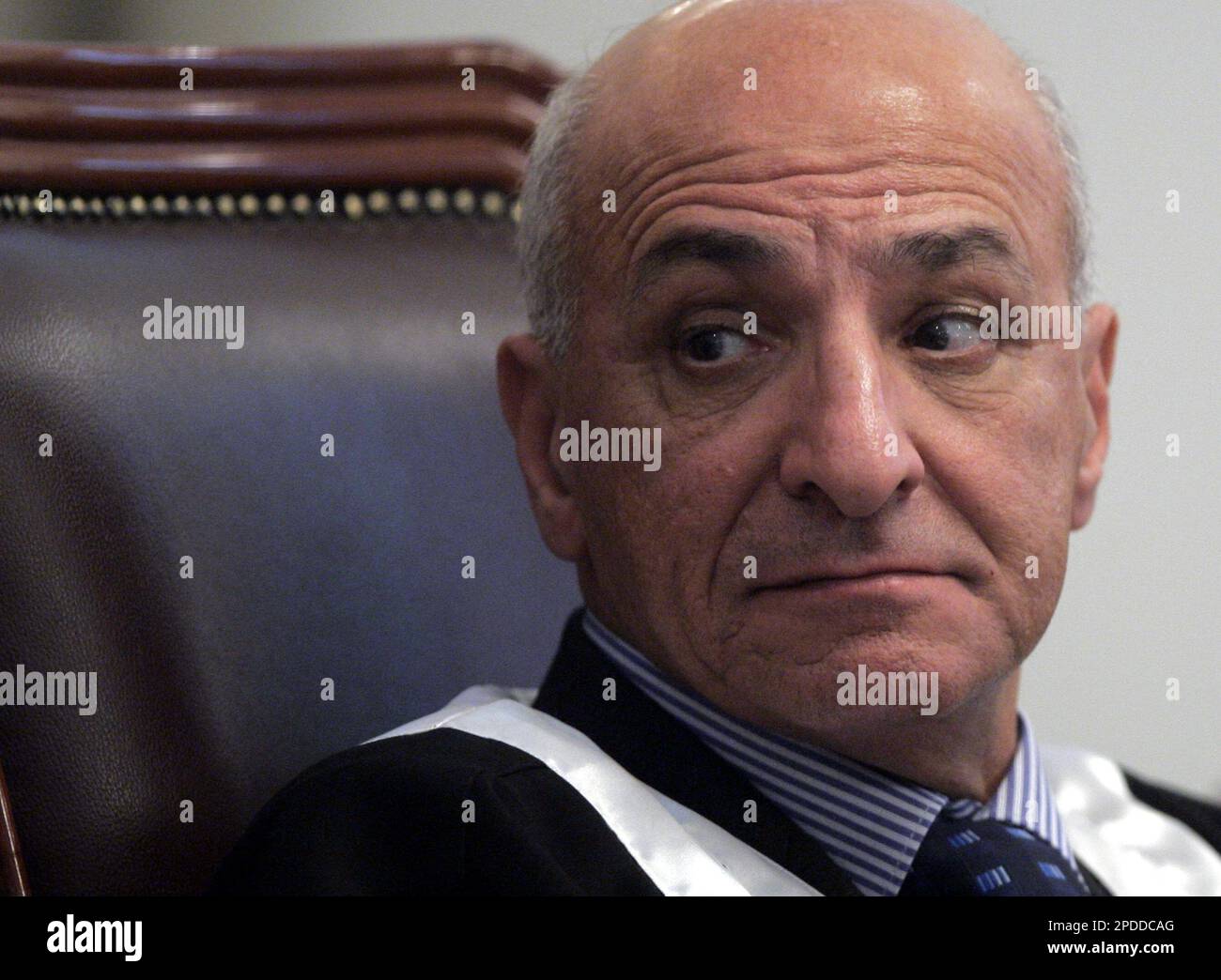 Chief judge Raouf Rashid Abdel-Rahman presides over the trial of former ...