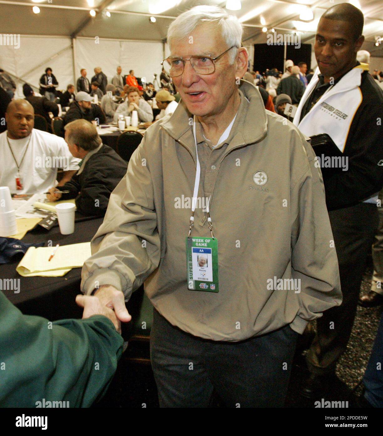 Pittsburgh Steelers Chairman Daniel M. Rooney walks through a morning ...