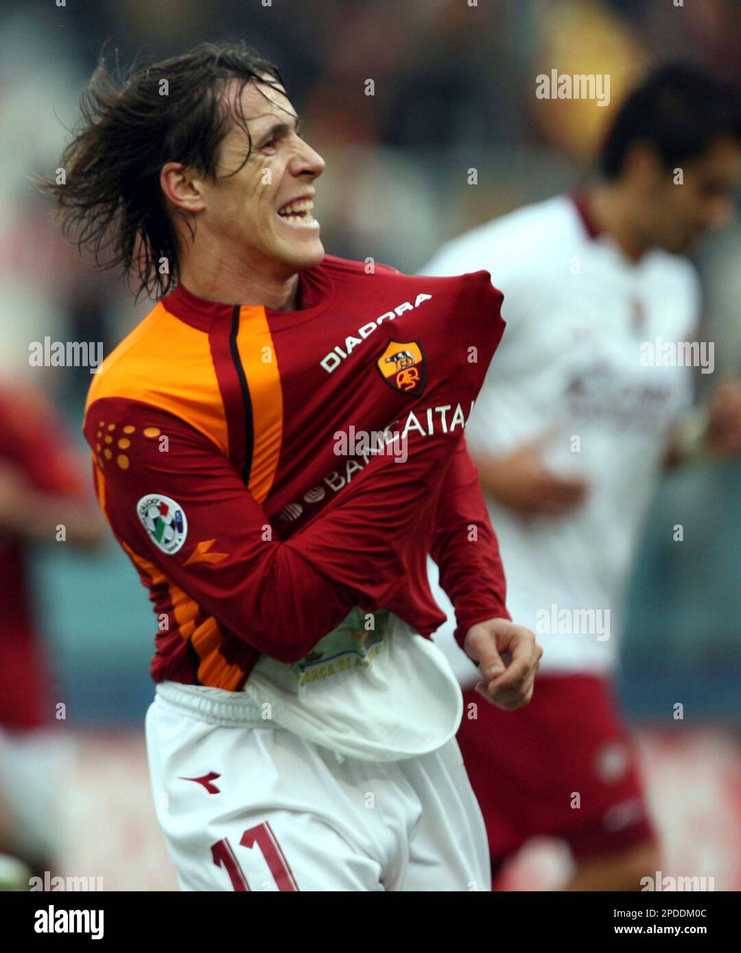 AS Roma's Rodrigo Taddei celebrates after scoring during the Italian ...