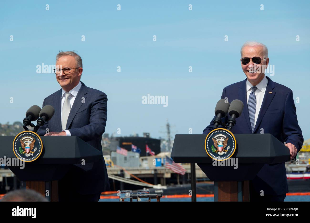 San Diego, California, USA. 13th Mar, 2023. President Joe Biden, right ...
