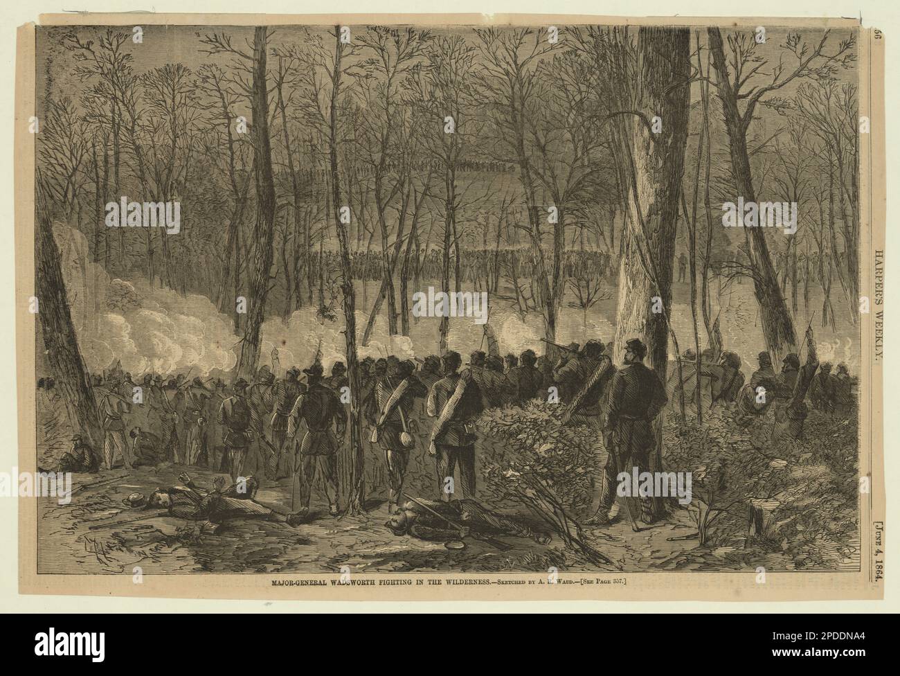 Major-General Wadsworth fighting in the Wilderness. Morgan collection ...