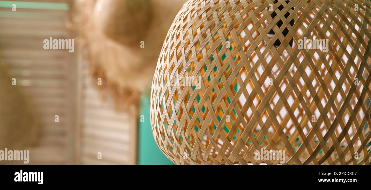 Rattan ceiling lamp hi-res stock photography and images - Alamy