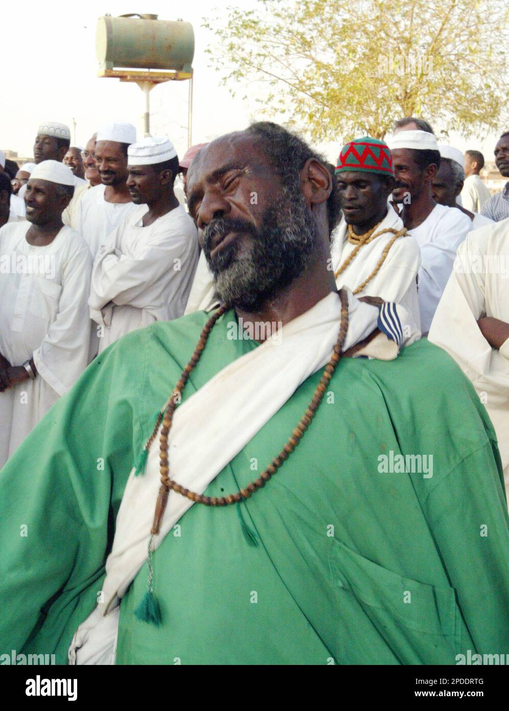 A Sudanese dances to a frenetic pace Friday, Jan. 27, 2006, in Khartoum ...