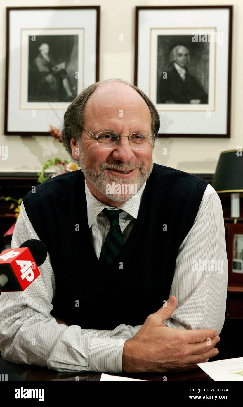 New Jersey Gov. Jon S. Corzine speaks during an interview in the ...