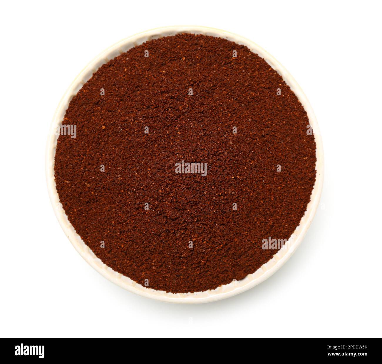 Bowl of coffee powder isolated on white background Stock Photo - Alamy