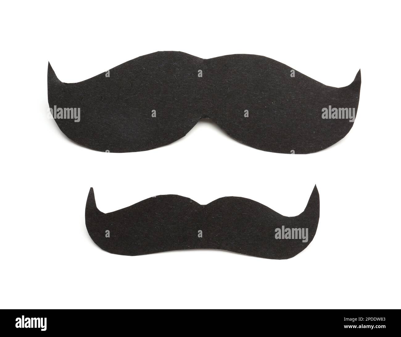 Paper mustaches on white background Stock Photo - Alamy