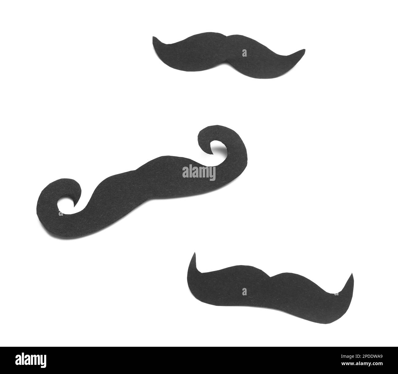 Set of paper mustaches isolated on white background Stock Photo - Alamy