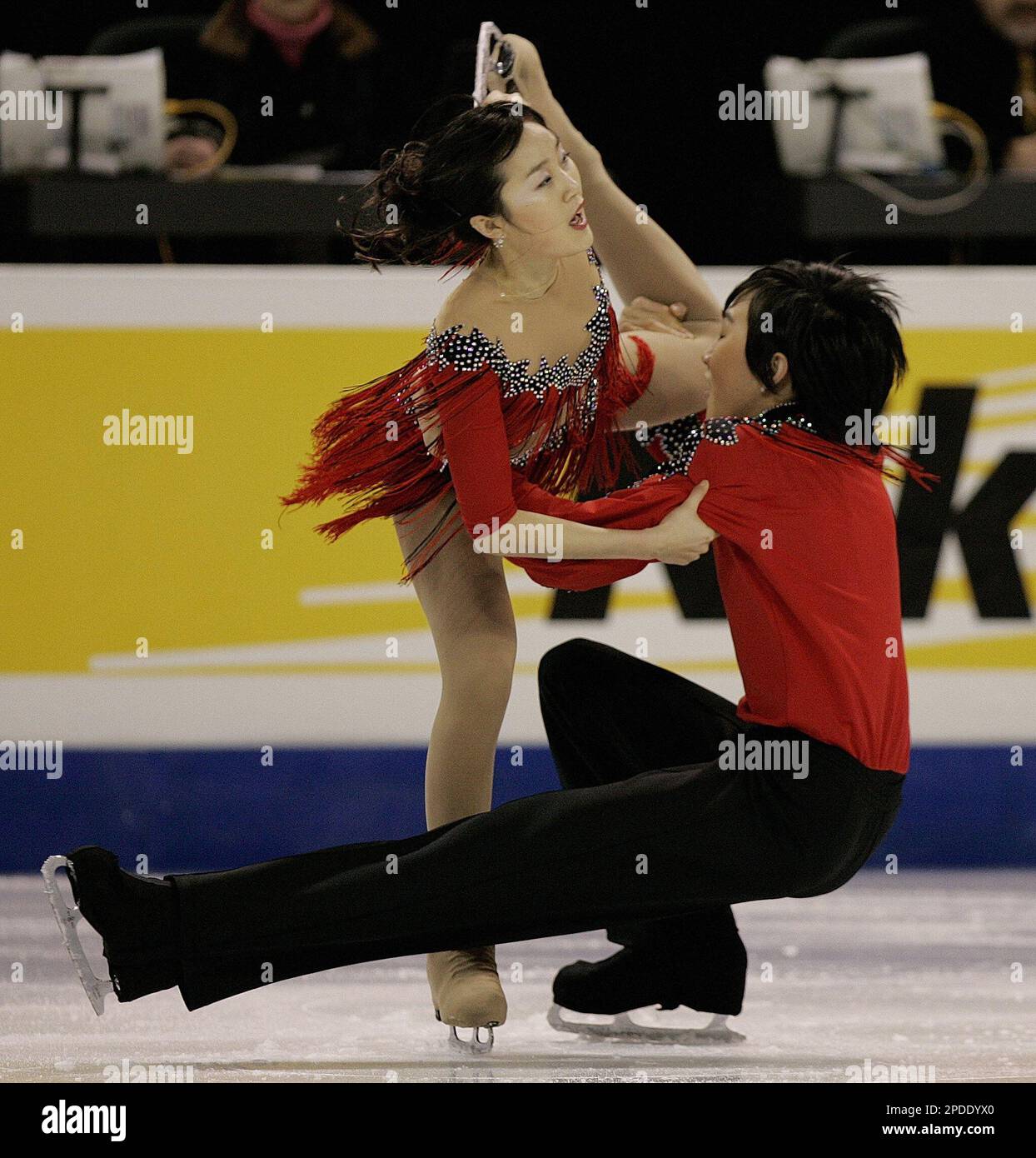 Korean skaters Hye Min Kim and Min Woo Kim compete in the Original ...