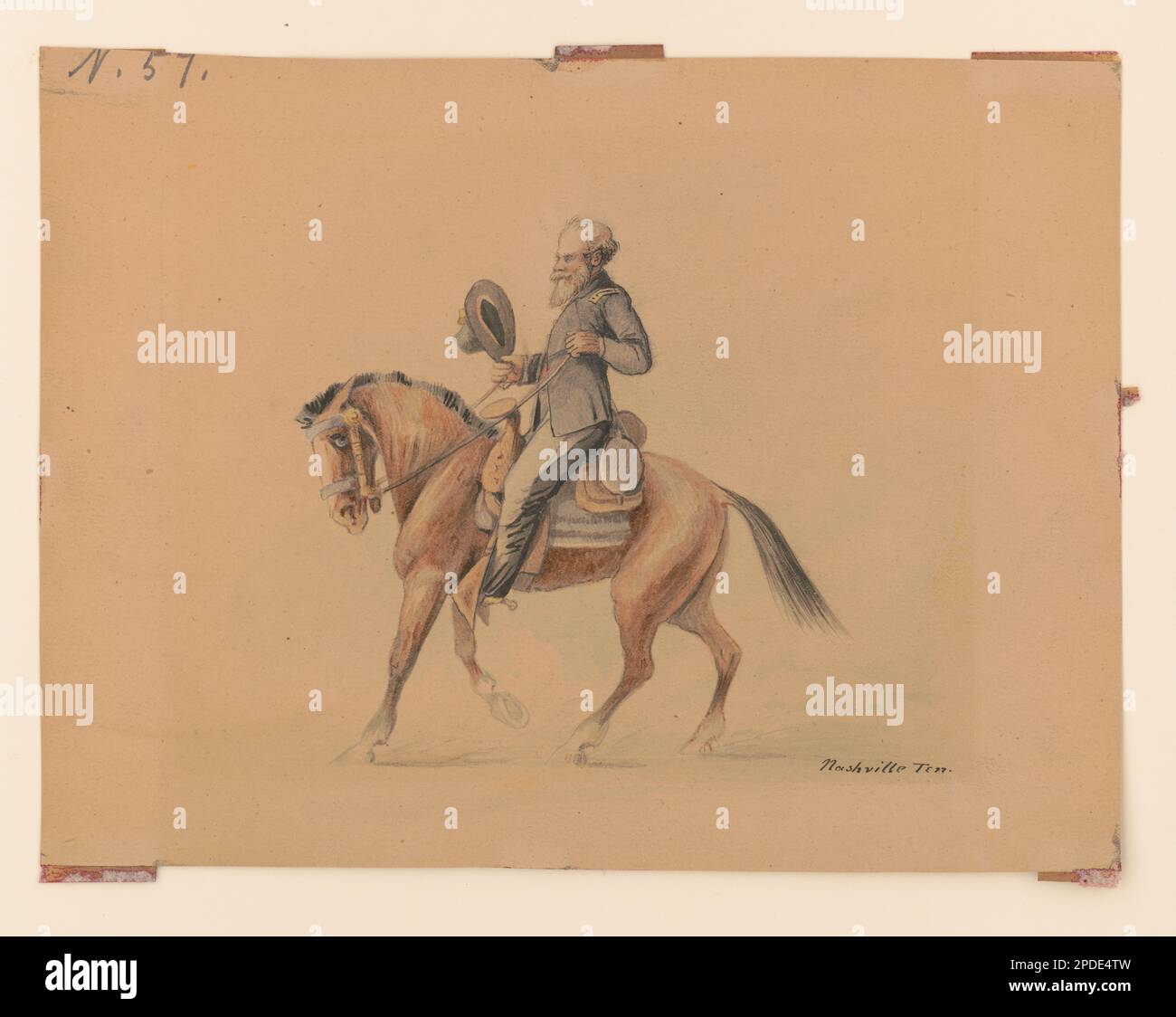 Major Edward Mueller, Nashville, Tennessee, April 1862 , Text on sheet ...