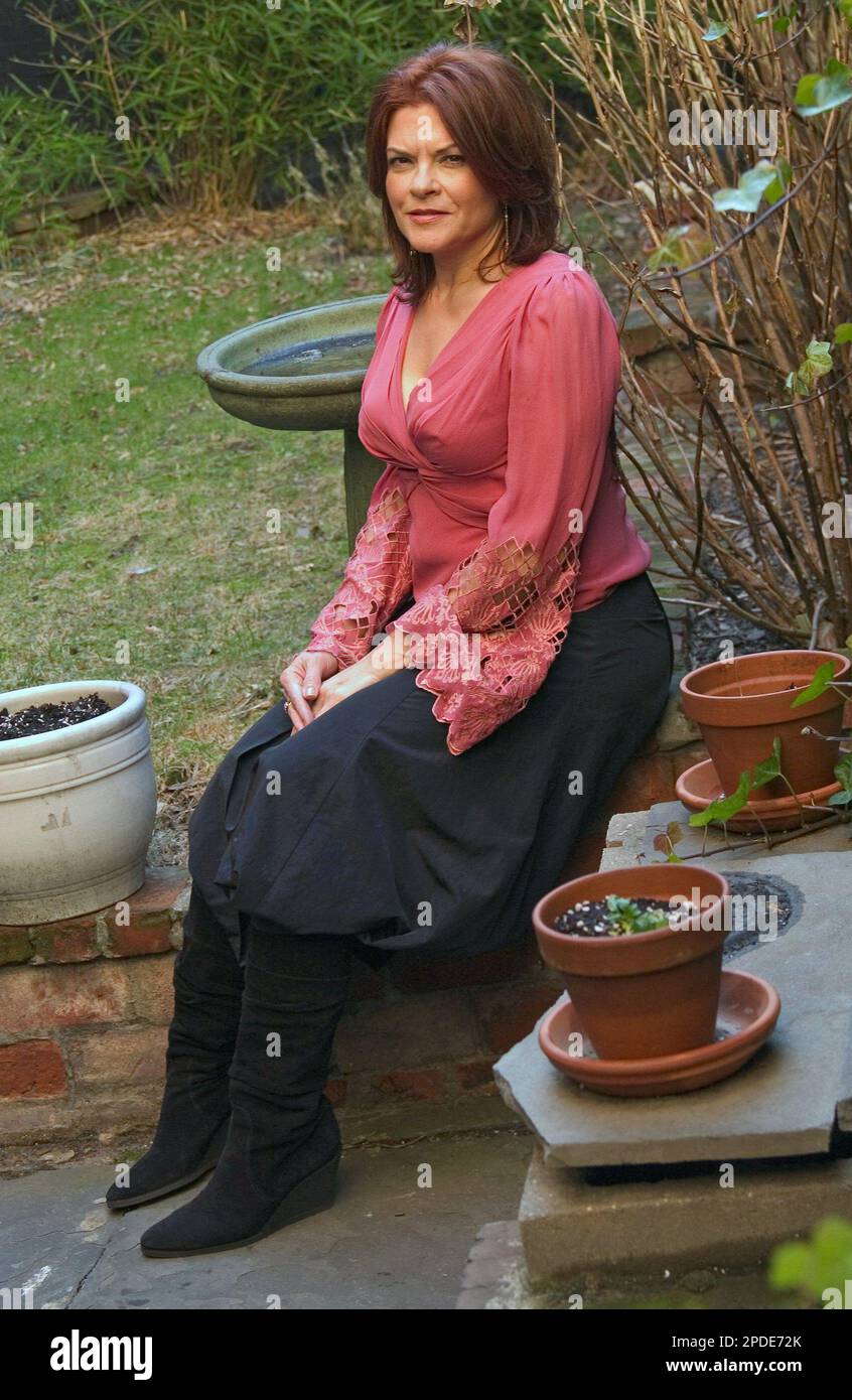 Rosanne Cash is photographed in the backyard of her New York home on ...