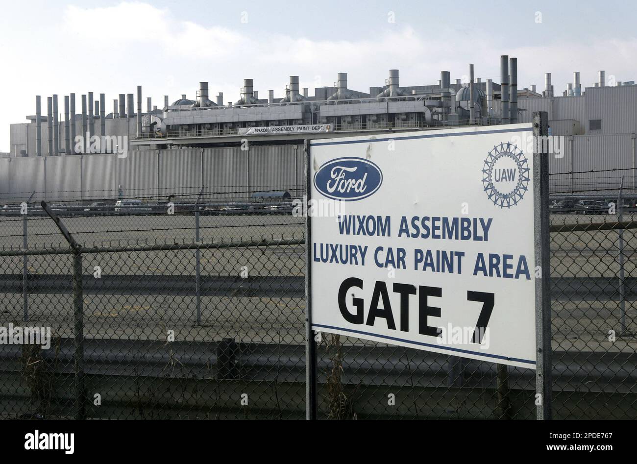 The Wixom Assembly Plant paint department is shown in Wixom, Mich ...