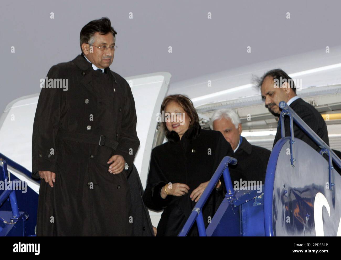 Pakistani president Pervez Musharraf and his wife Begum Sehba Musharaf ...