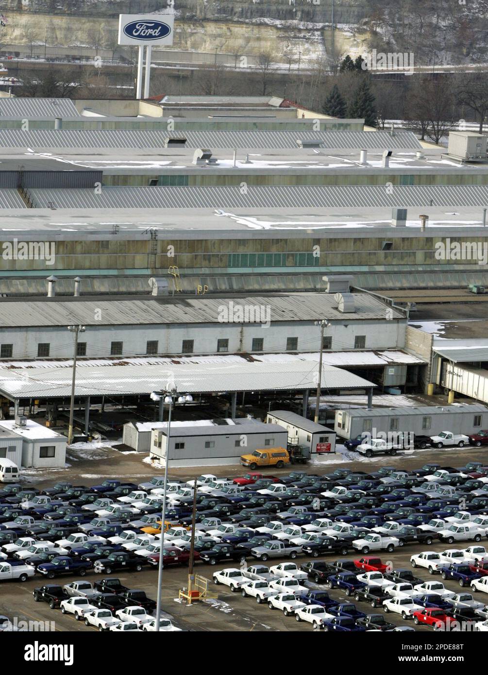 Ford Ranger trucks sit outside the Ford Twin Cities Assembly Plant in ...