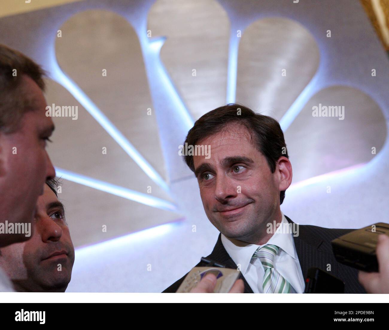 Steve Carell from the NBC series "The Office," answers questions from ...