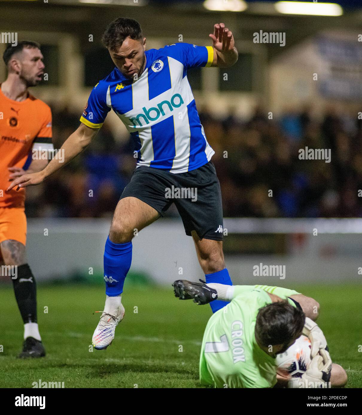 Chester, Cheshire, England. 14th March 2023. Chester’s Kurt Willoughby ...