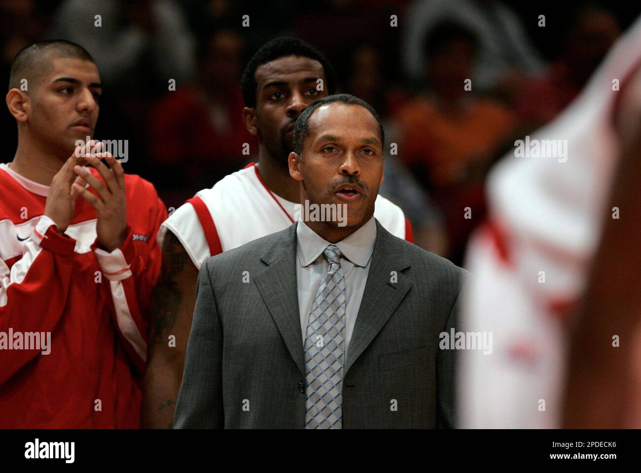 St. Johns head coach Norm Roberts looks on during the second half ...
