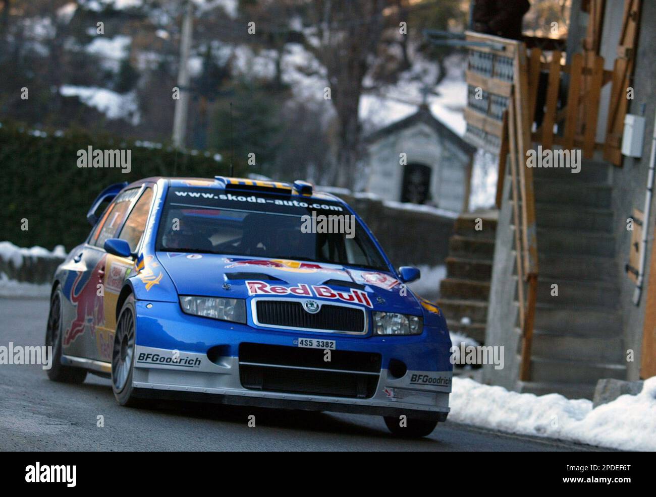 Gilles Panizzi of France and his co-driver Herve Panizzi with their ...
