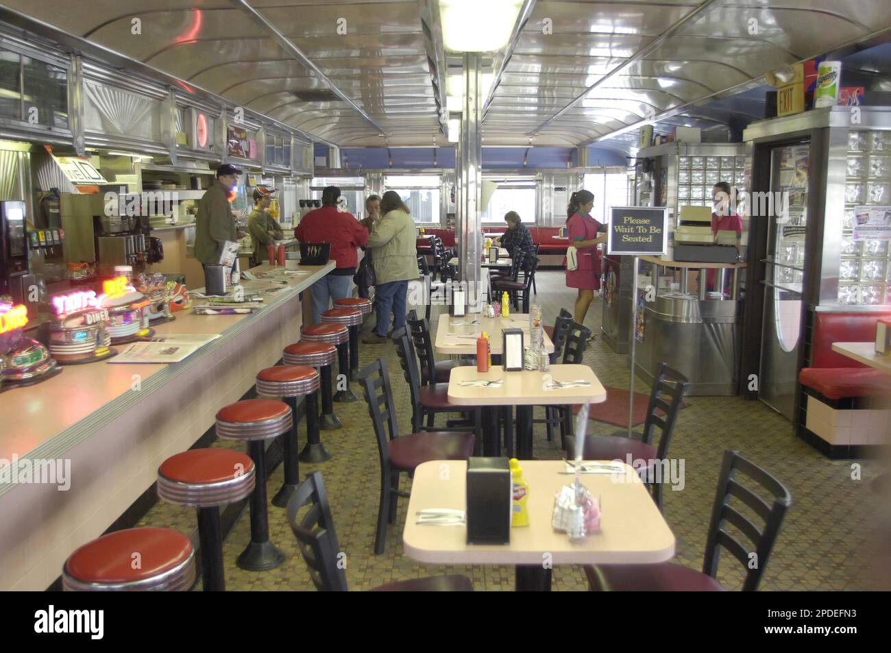 The 50s-style interior of Rosie's Diner is shown Thursday, Jan. 19 ...