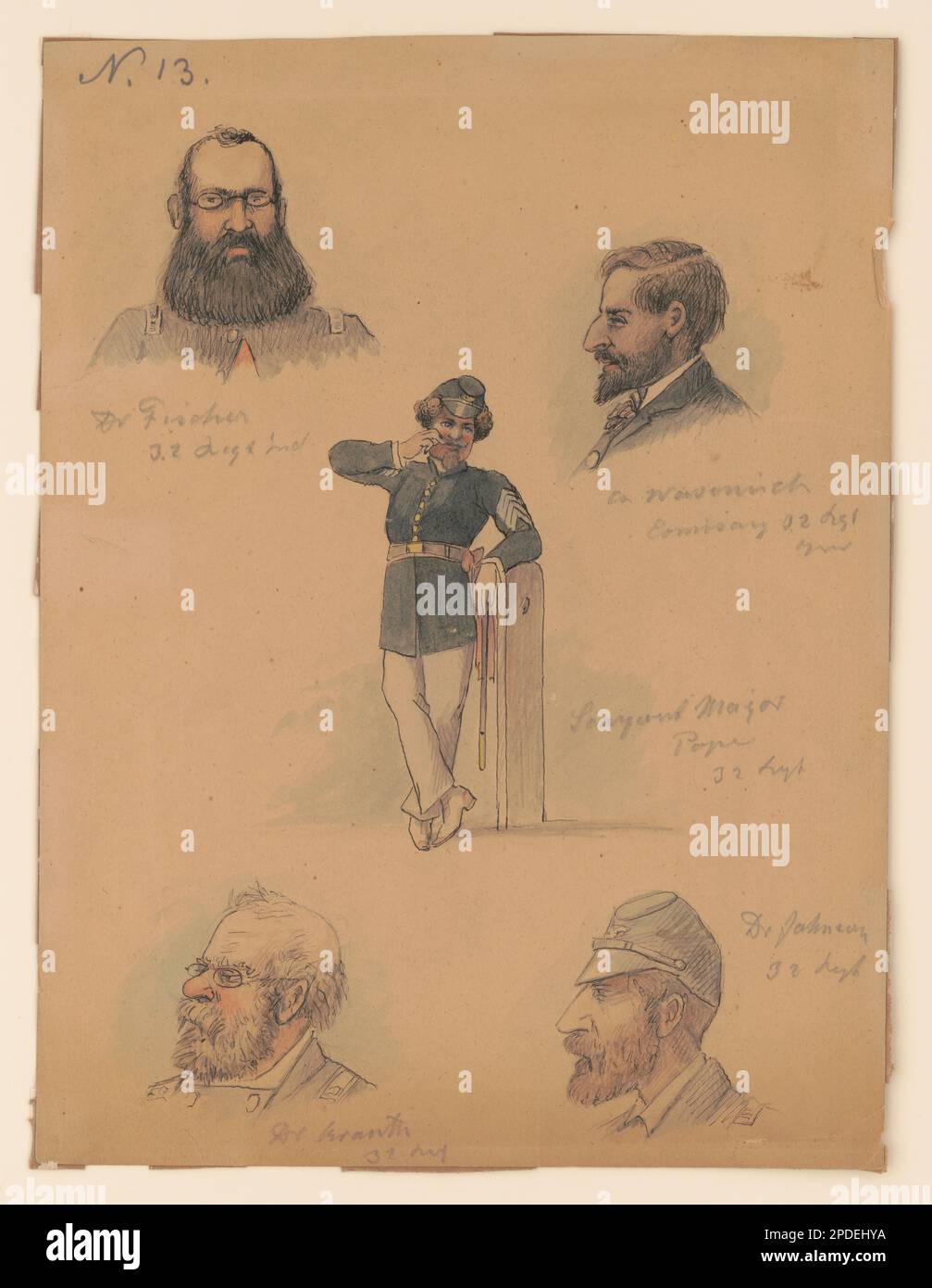 Dr. Charles Fischer; Commissary Sergeant Emanuel Wassenick; Sergeant ...