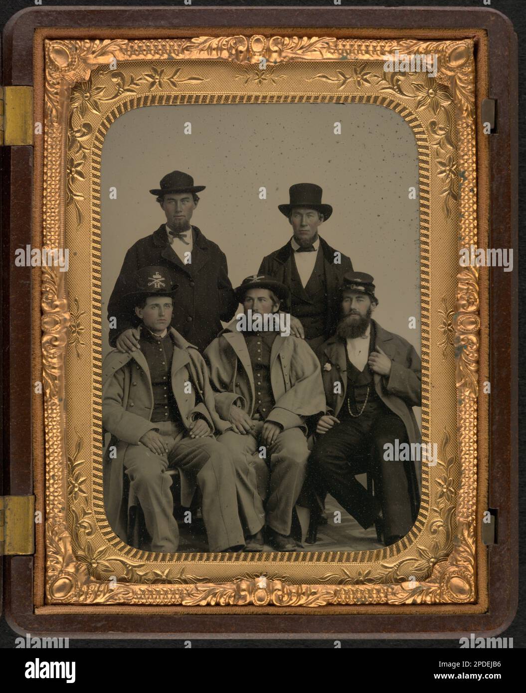 Three unidentified soldiers of Co. H, 3rd Ohio Cavalry Regiment in ...