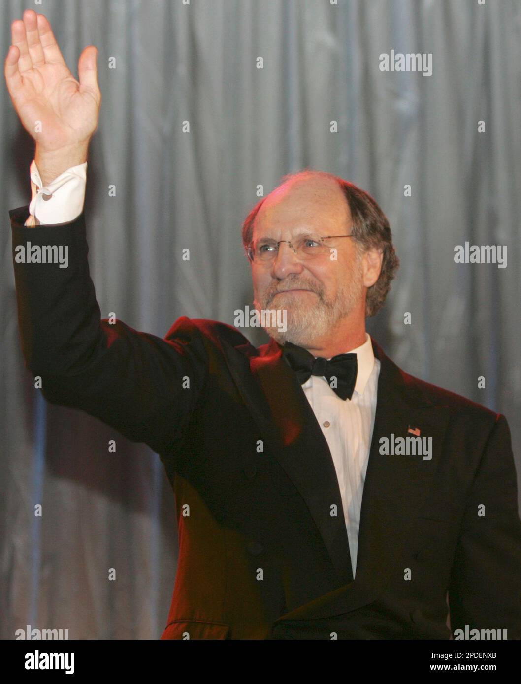 New Jersey Gov. Jon S. Corzine waves to the crowd Tuesday, Jan, 17 ...