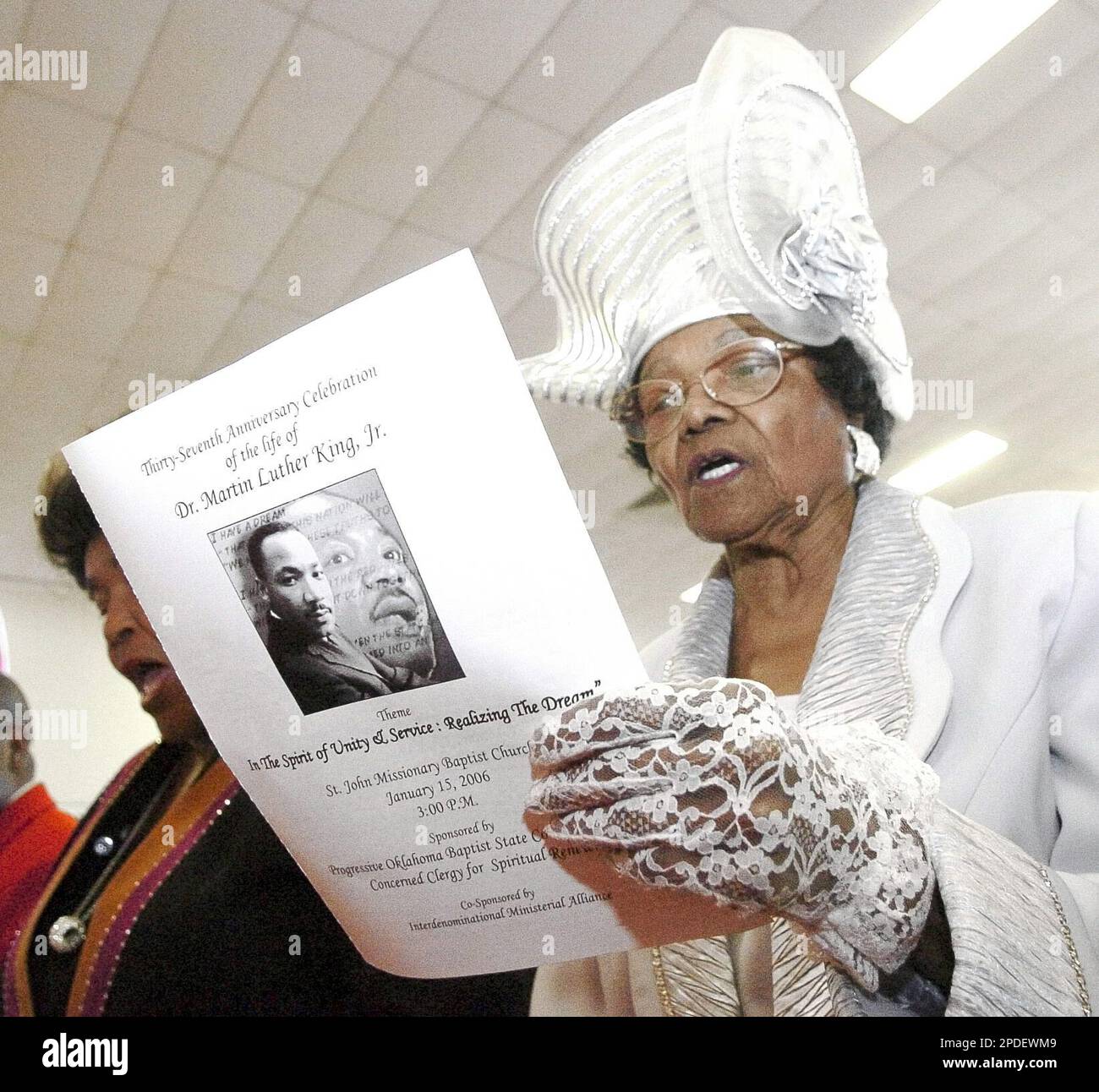 Christine J. Pollard of Oklahoma City, sings "Lift Every Voice and Sing ...