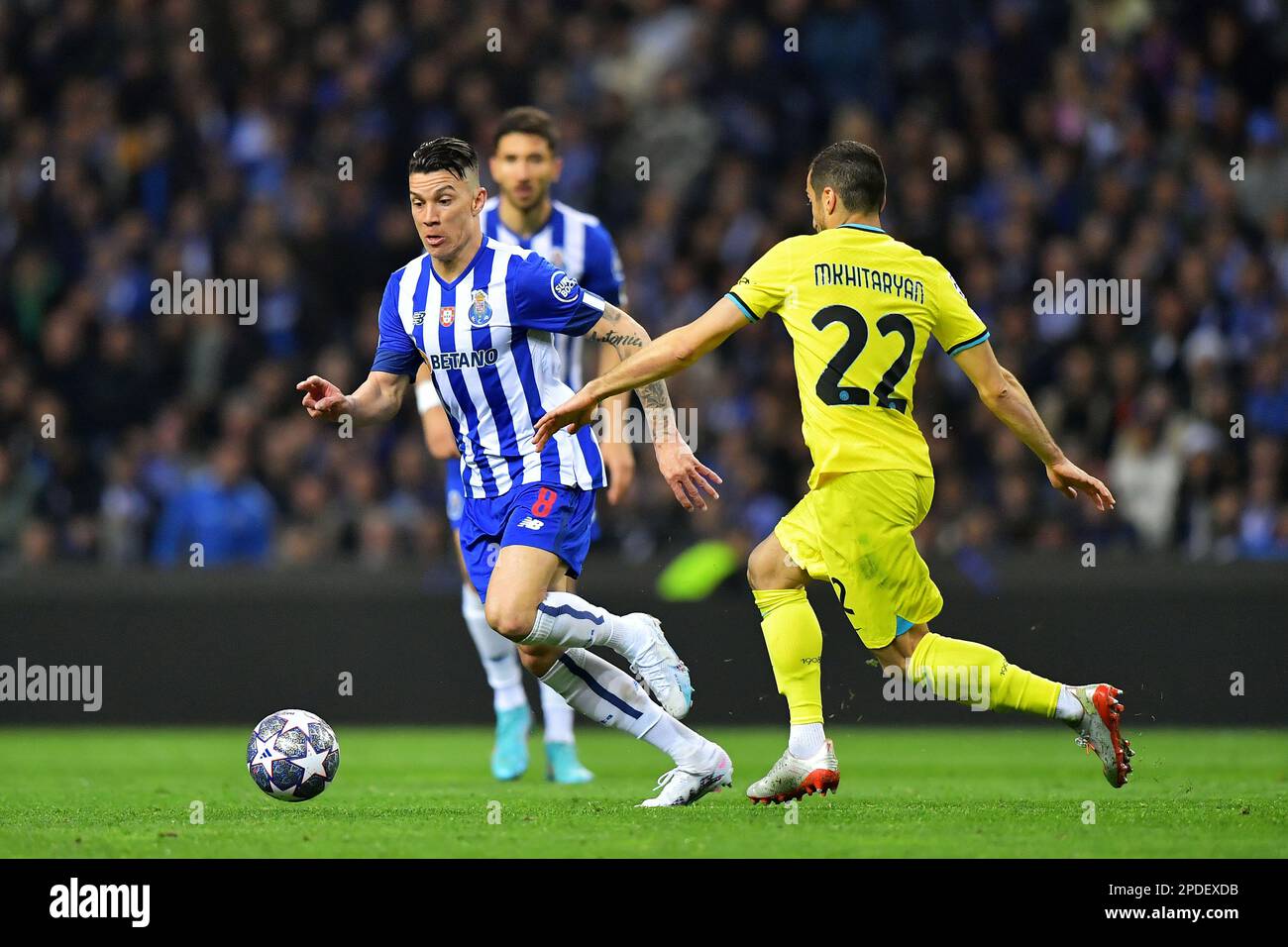 Harbor, Portugal. 14th Mar, 2023. Mateus Uribe from Porto competes with ...