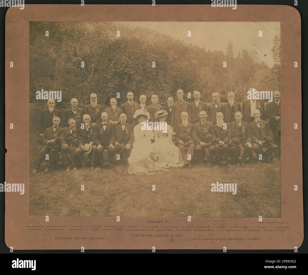 Civil War veterans of Co. K, 15th Pennsylvania Cavalry Regiment at ...