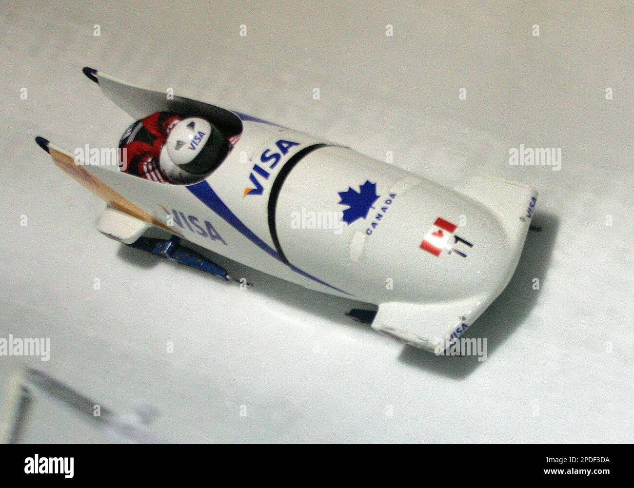 Canadian pilot Helen Upperton and Heather Moyse during the women's ...