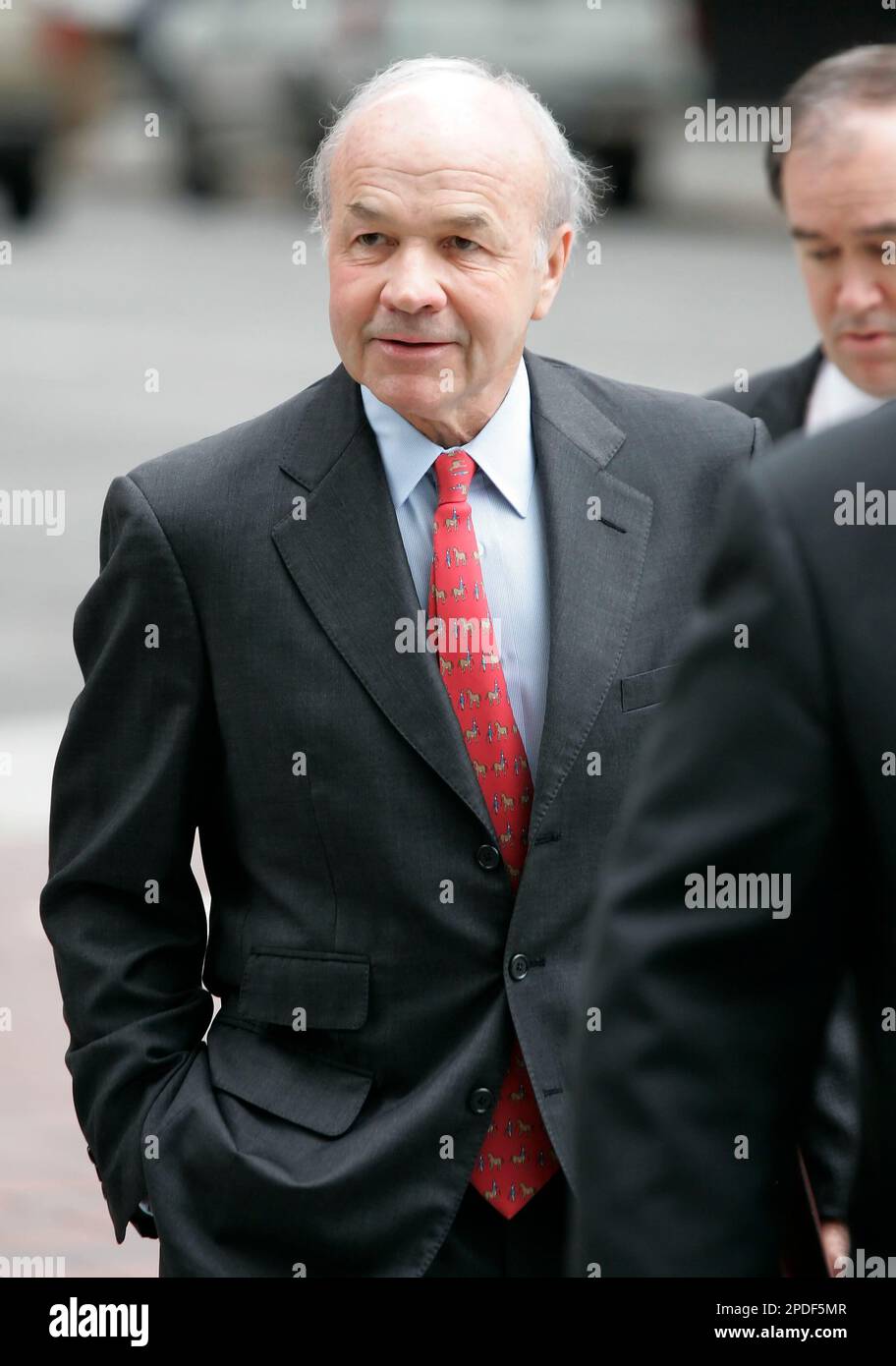 Enron founder Kenneth Lay arrives at the federal courthouse for a pre ...