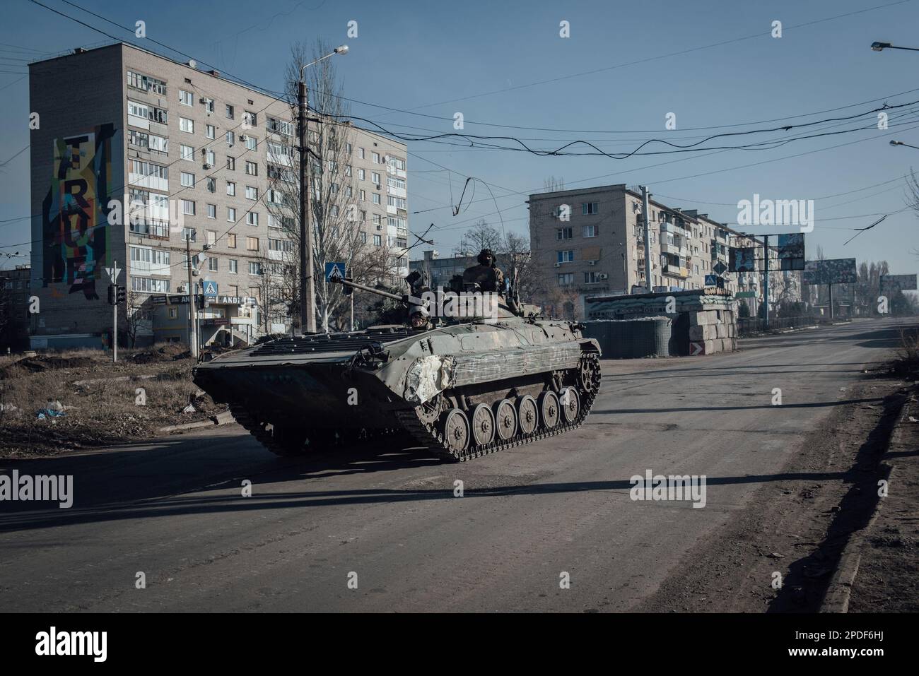 January 27, 2023, Bakhmut, Donbass, Ukraine: A Ukrainian tank passes ...
