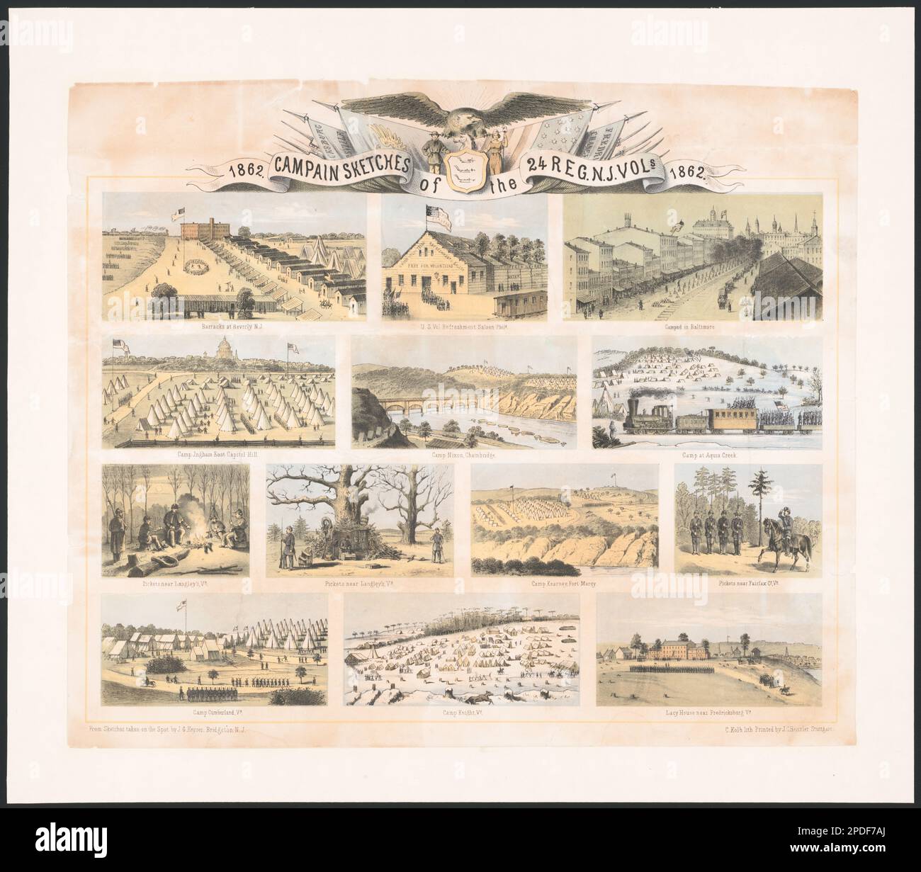 1862 campain i.e. campaign sketches of the 24 Reg. N.J. Vols.1862 ...
