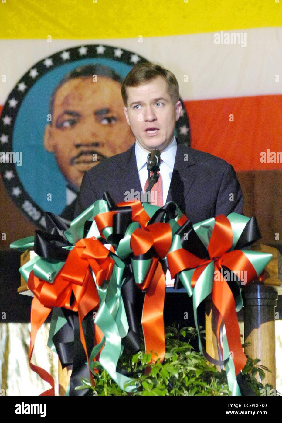Missouri Gov. Matt Blunt addresses the crowd at the Martin Luther King ...
