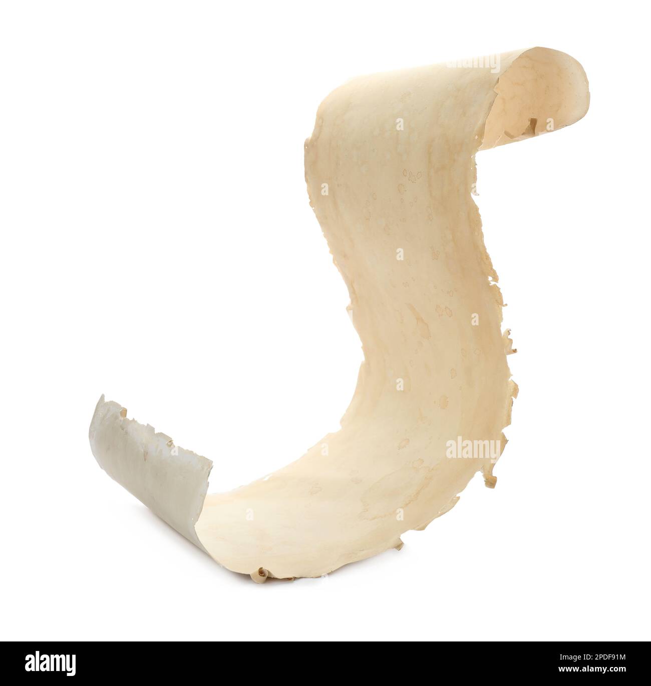 Sheet of old parchment paper isolated on white Stock Photo - Alamy